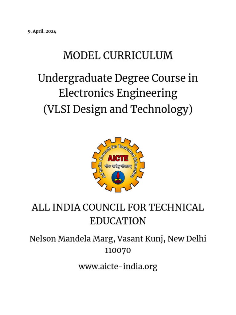 UG in Electronics Engineering (VLSI Design and Technology) Updated On 09.04.2024 | PDF