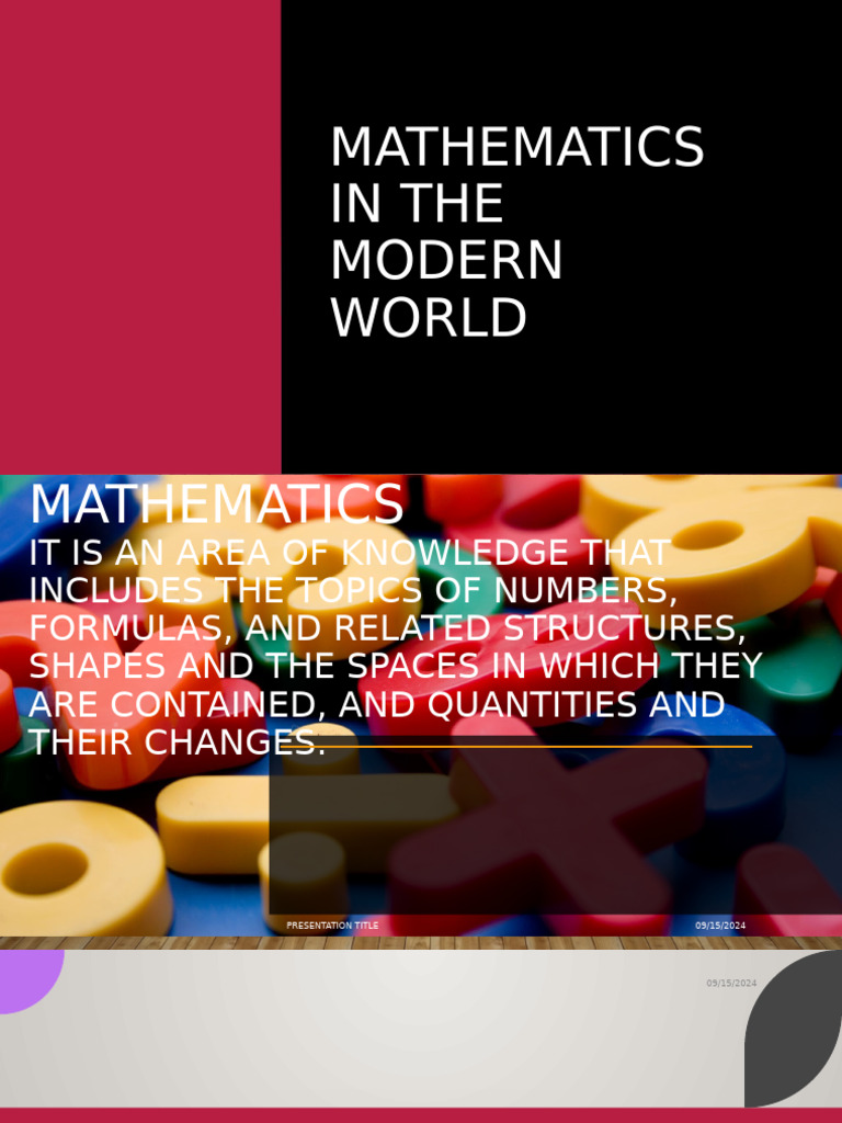 Mathematics in The Modern World | PDF