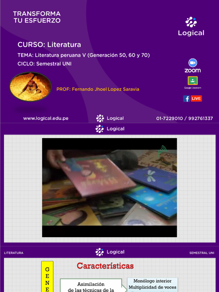 Literatura. Literatura Peruana v. Generación Del 50, 60 y 70 | PDF