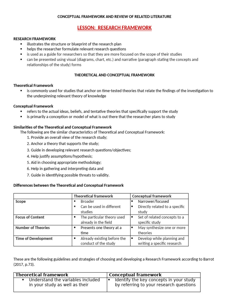 Research Framework and Definition of Terms | PDF