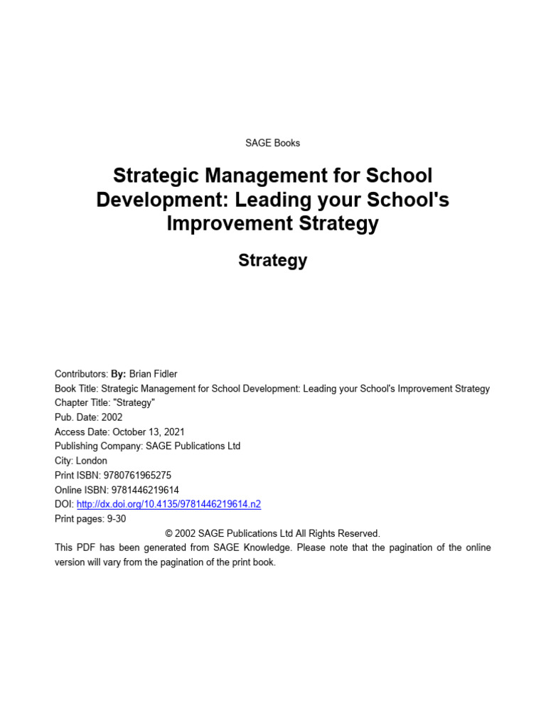 02 Strategic Management - Chapter 2 | PDF | Swot Analysis | Strategic ...