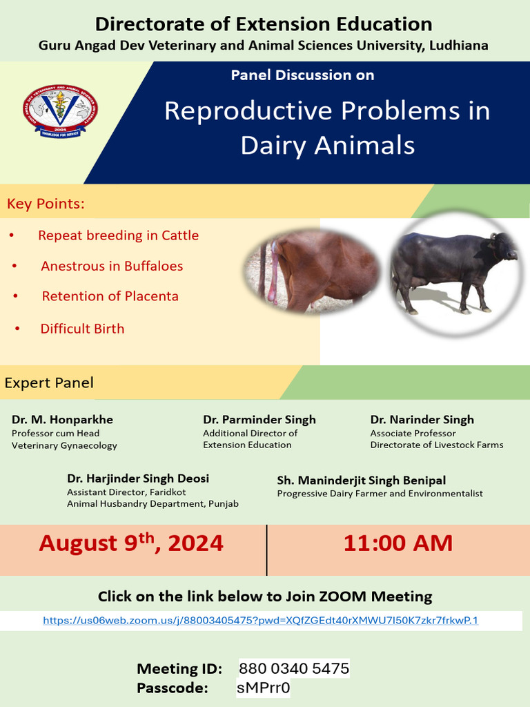 Panel Discussion - ReproductiveProblem in Dairy Animals English | PDF ...