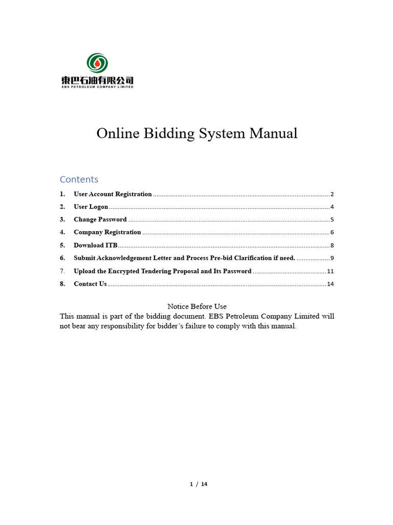 SECTION 6 - ITB - Online Bidding System Manual | PDF