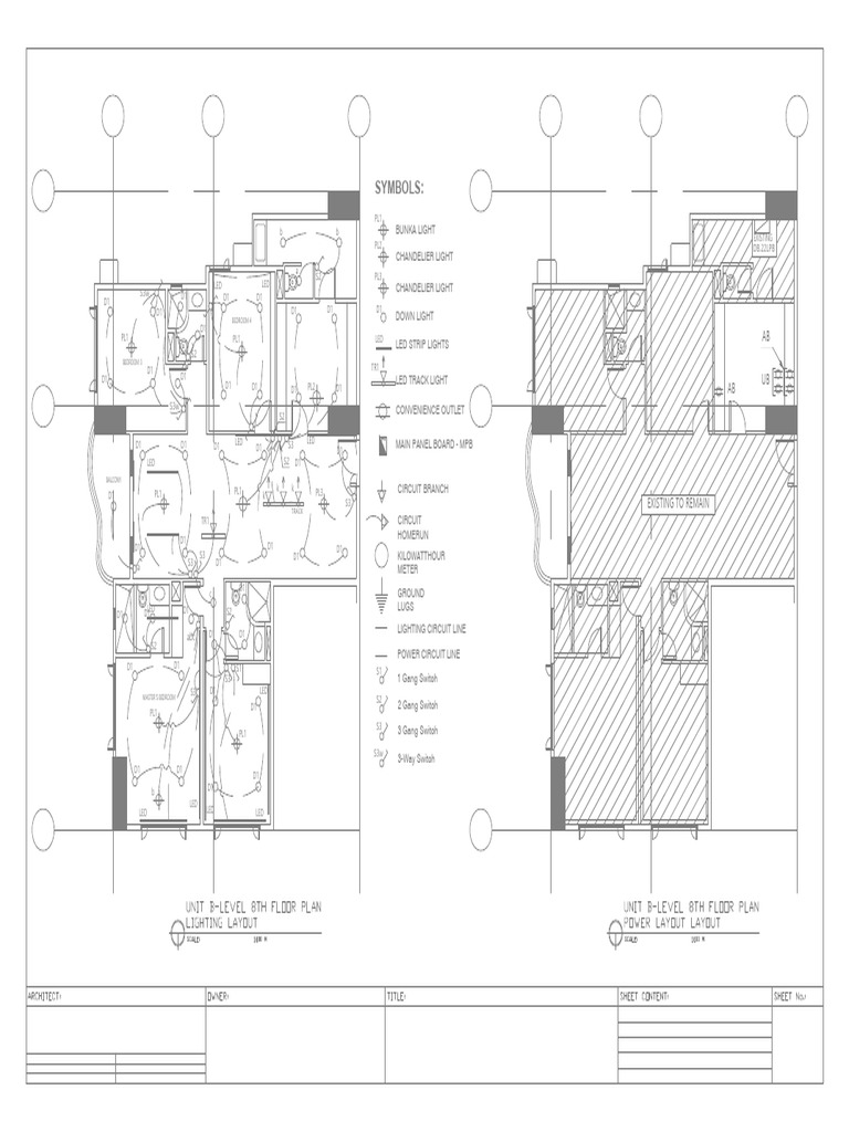 Condo As-Built Electrical Plan-Layout1 | PDF