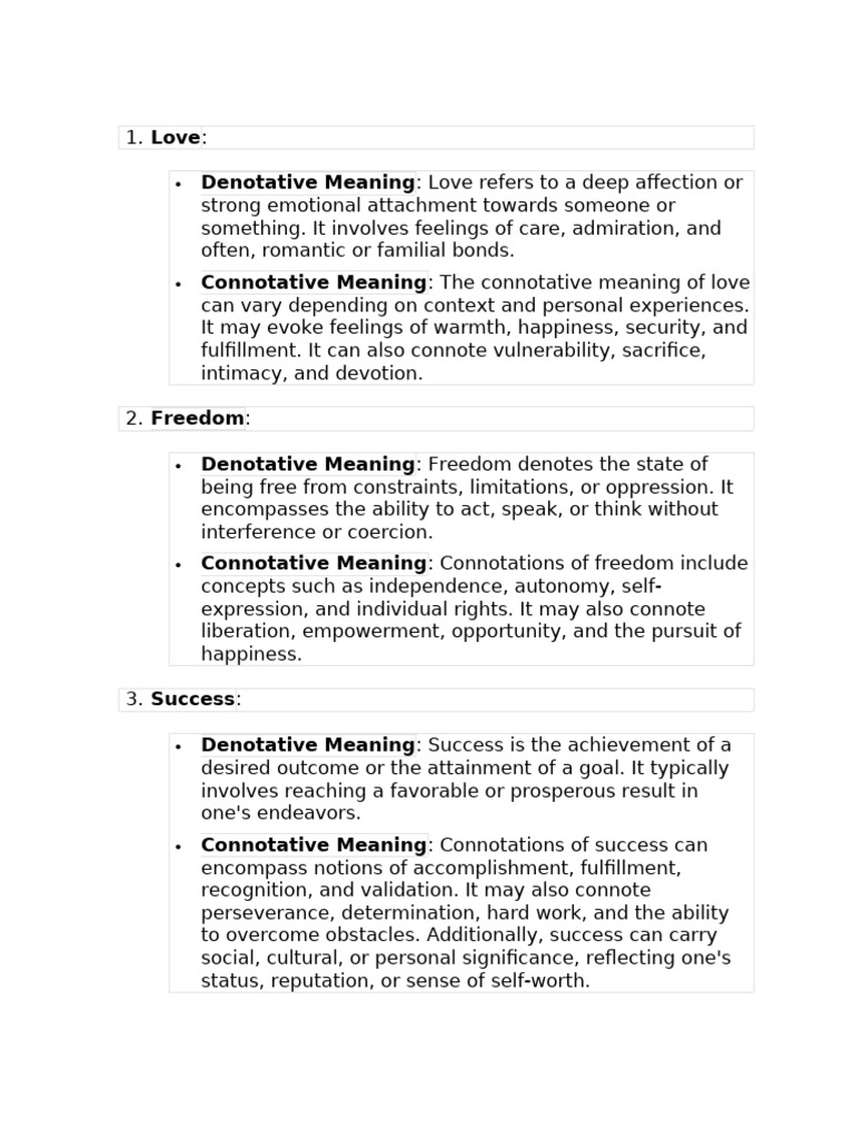 Connotative | PDF