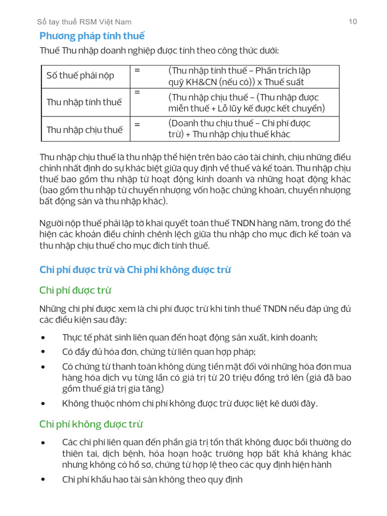 Sổ tay Thuế RSM | PDF