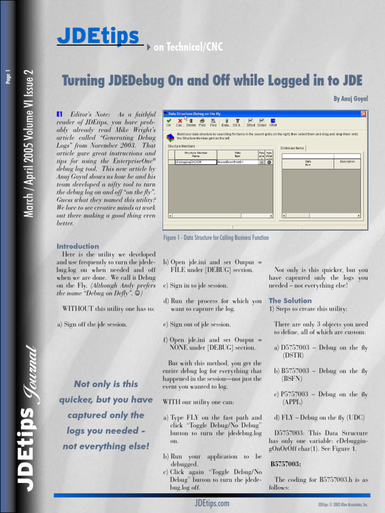 1 - Turning Jde Debug On and Off | PDF | Computing | Software Engineering