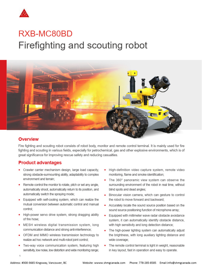 RXB - MC80BD Firefighting and Scouting Robot 1 | PDF | Computer Monitor ...