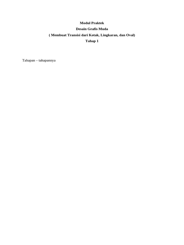 Modul Praktek 1 | PDF