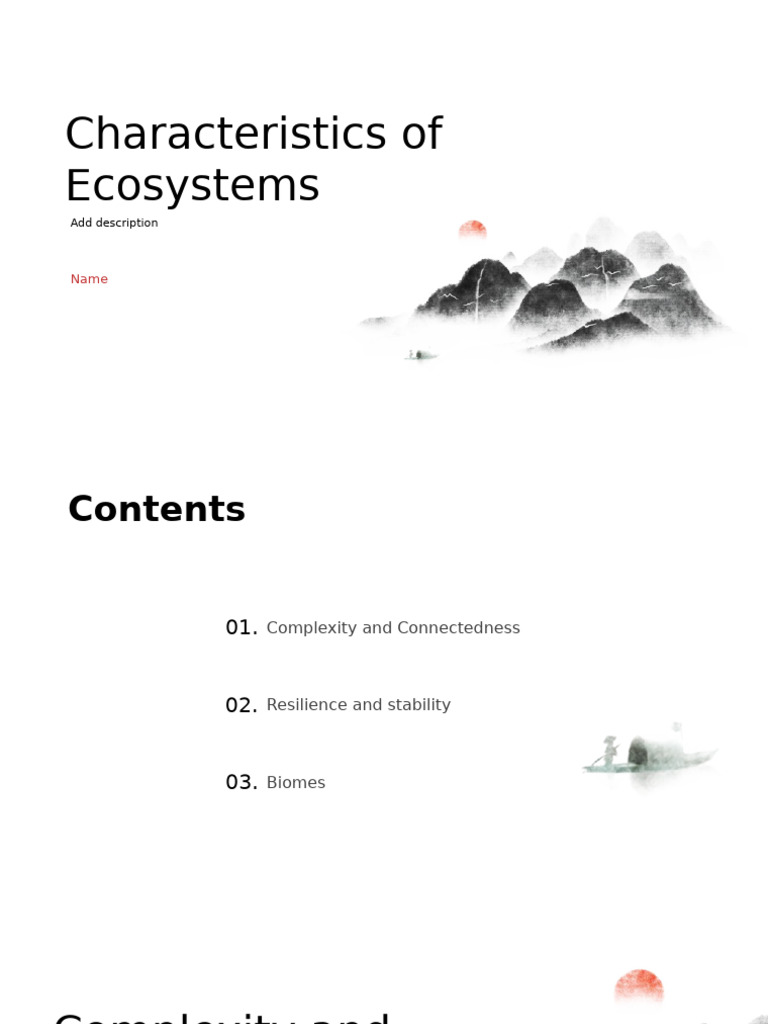 Characteristics of Ecosystems | PDF