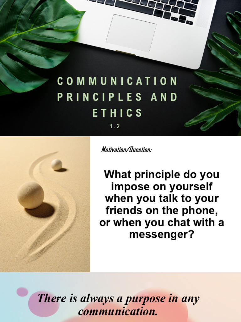1.2 Communication Principles and Ethics | PDF