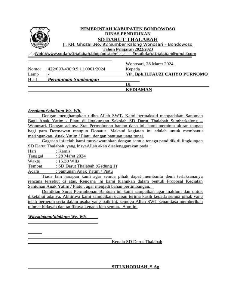 Proposal Anak Yatim | PDF