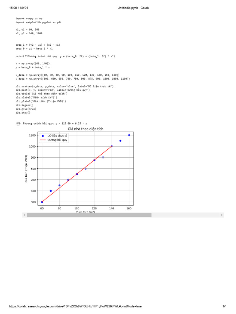 Bài Toán Simple Linear Regression | PDF