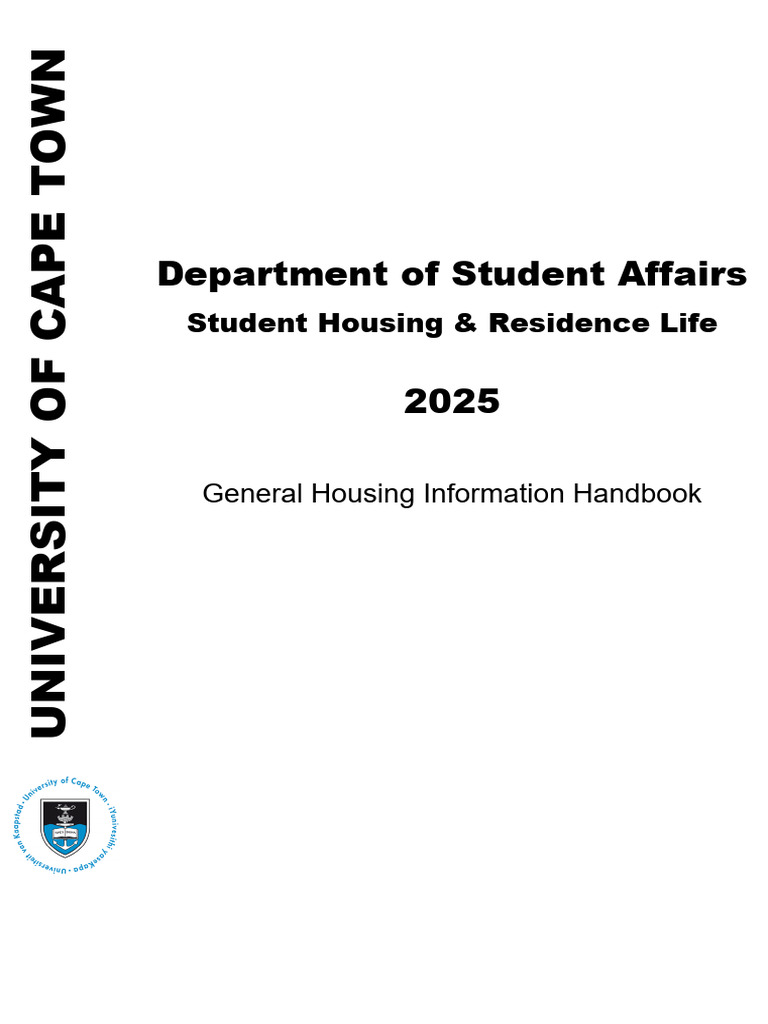 Uct Handbook 01 2025 General Housing Information | PDF