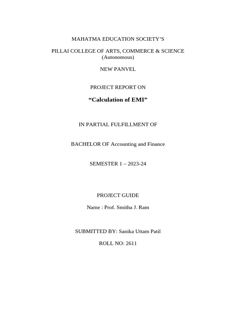 First Page For Project | PDF