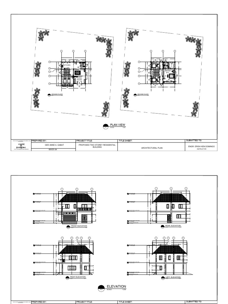 Gabat, Gee Anne - Architectural and Plumbing Plan | PDF
