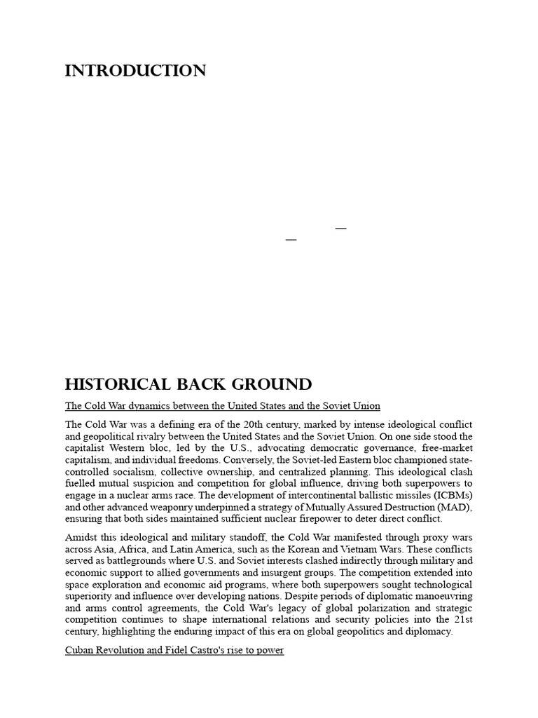 The Cuban Missile Crisis | PDF