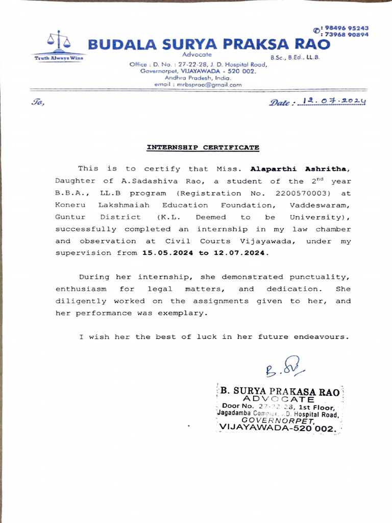 Internship-2 Certificate | PDF