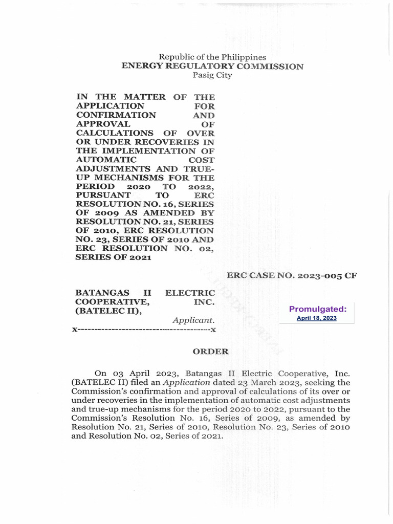 Promulgated 0329 2023 ERC Case No 2023 005 CF Order | PDF