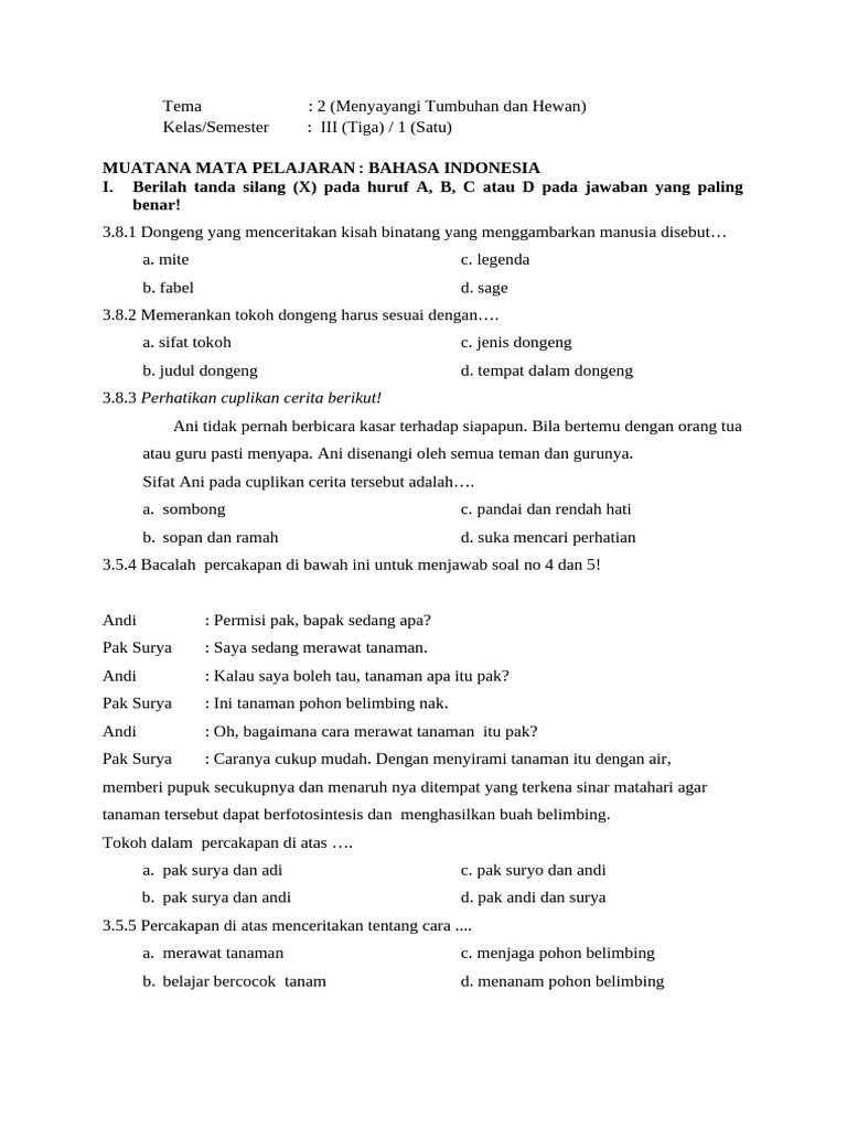 PAS TEMA 2 TERBARU | PDF