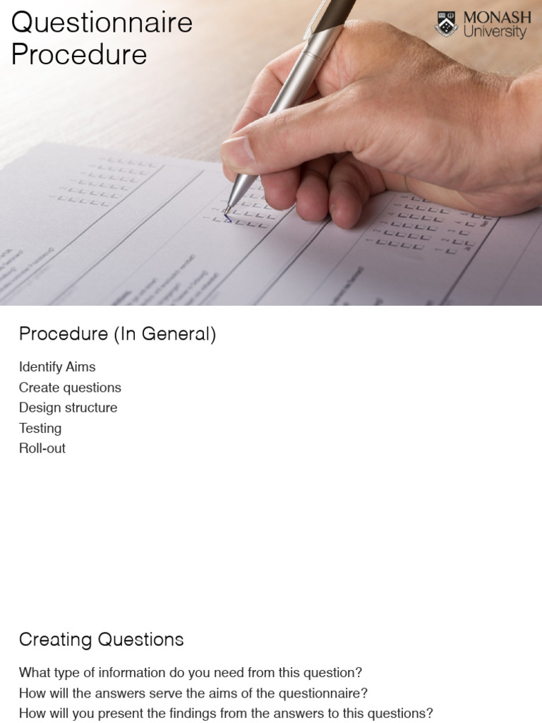 Questionnaire Procedure | PDF