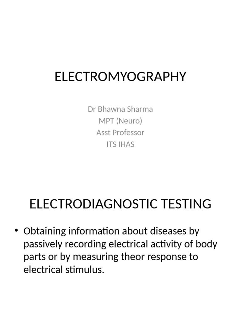 Electromyography (2) - 1 | PDF
