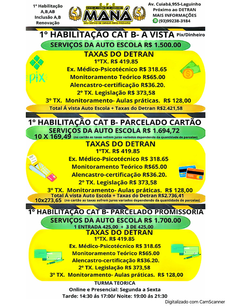 1° Habilitação Cat B | PDF