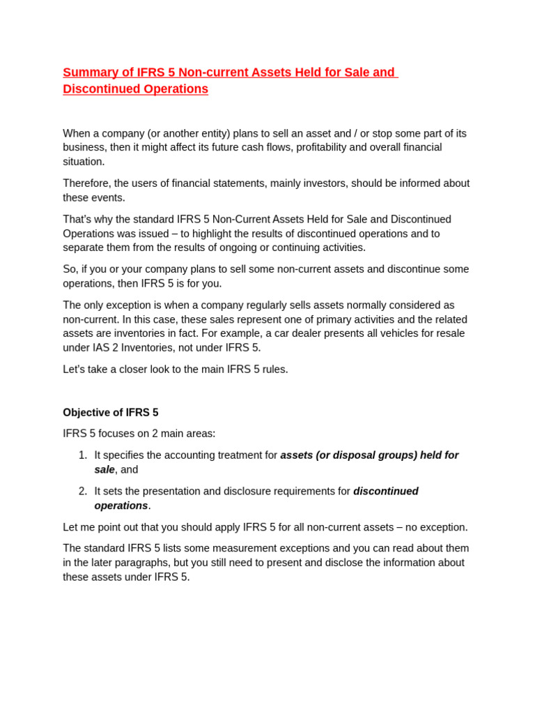 Summary-of-IFRS-5-Part-1 | PDF