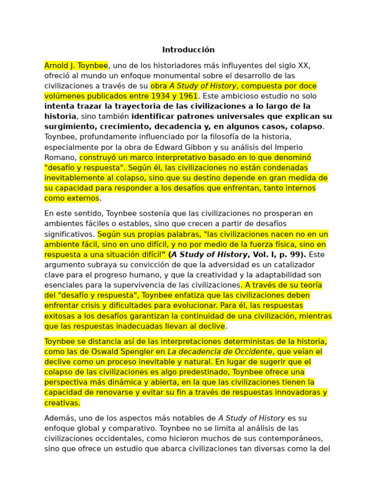 REFINADO Arnold J. Toynbee | PDF | Social Sciences Literature | British ...