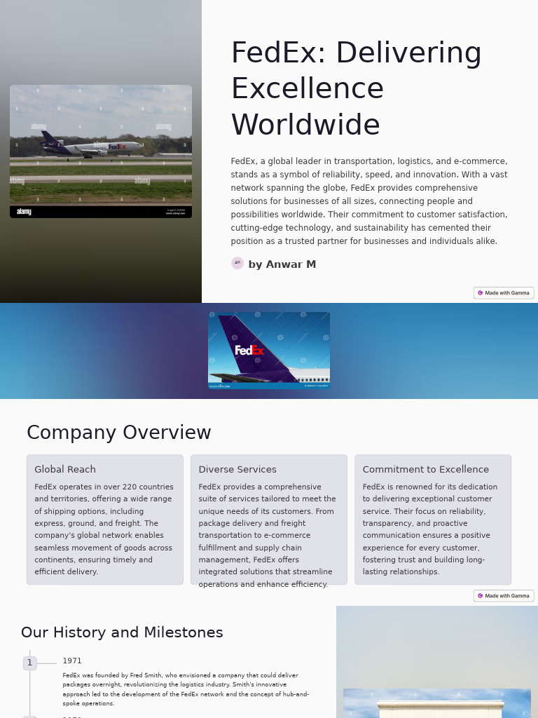 FedEx Delivering Excellence Worldwide | PDF | Fed Ex | Business