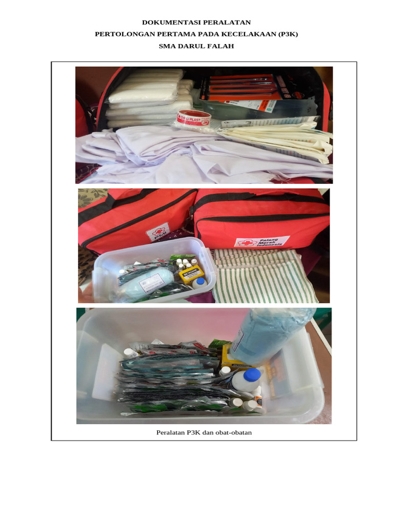 dokumentasi peralatan p3k | PDF