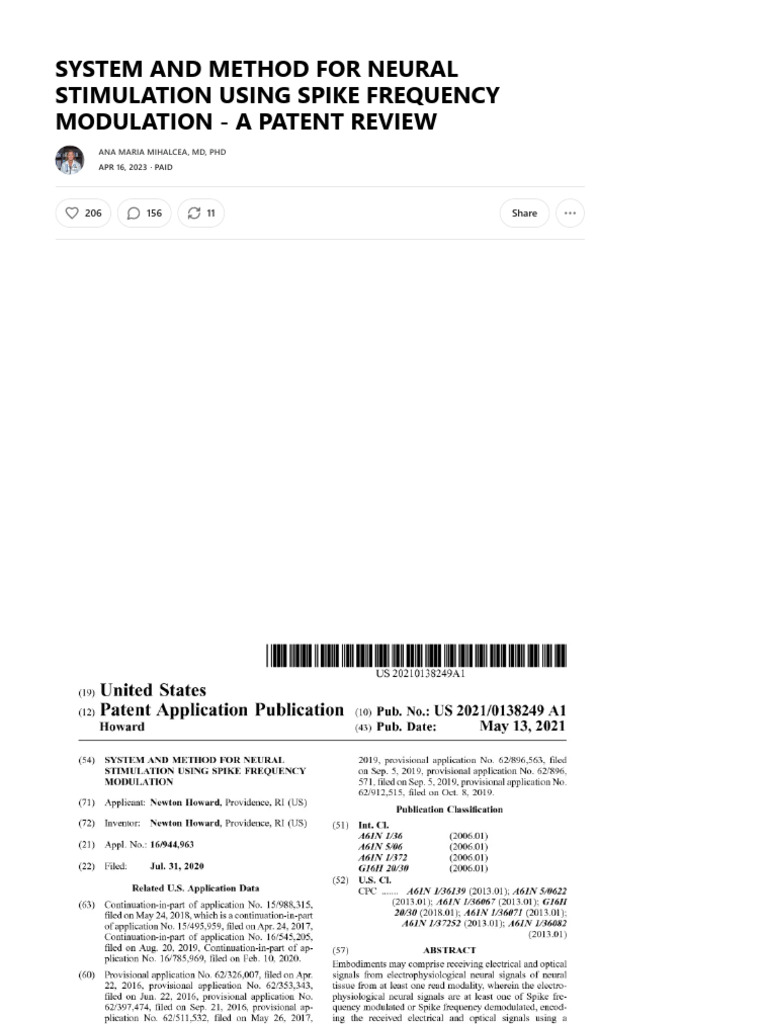 System and Method For Neural Stimulation Using Spike Frequency Modulation | PDF