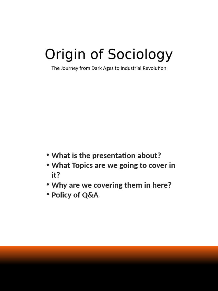 Origin of Sociology | PDF