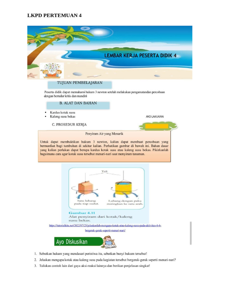 LKPD Pertemuan 3 Gerak Dan Gaya | PDF