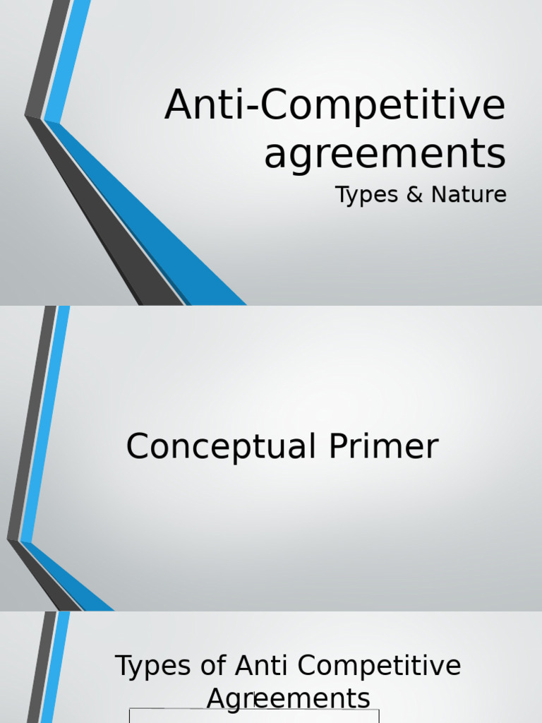 Anti-Competitive Agreements CCL Presentation | PDF