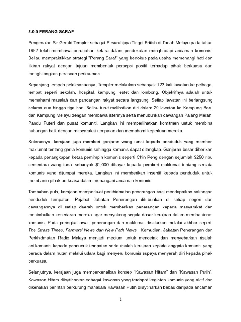 Tugasan 1 - Penulisan Ilmiah, Perang Saraf | PDF