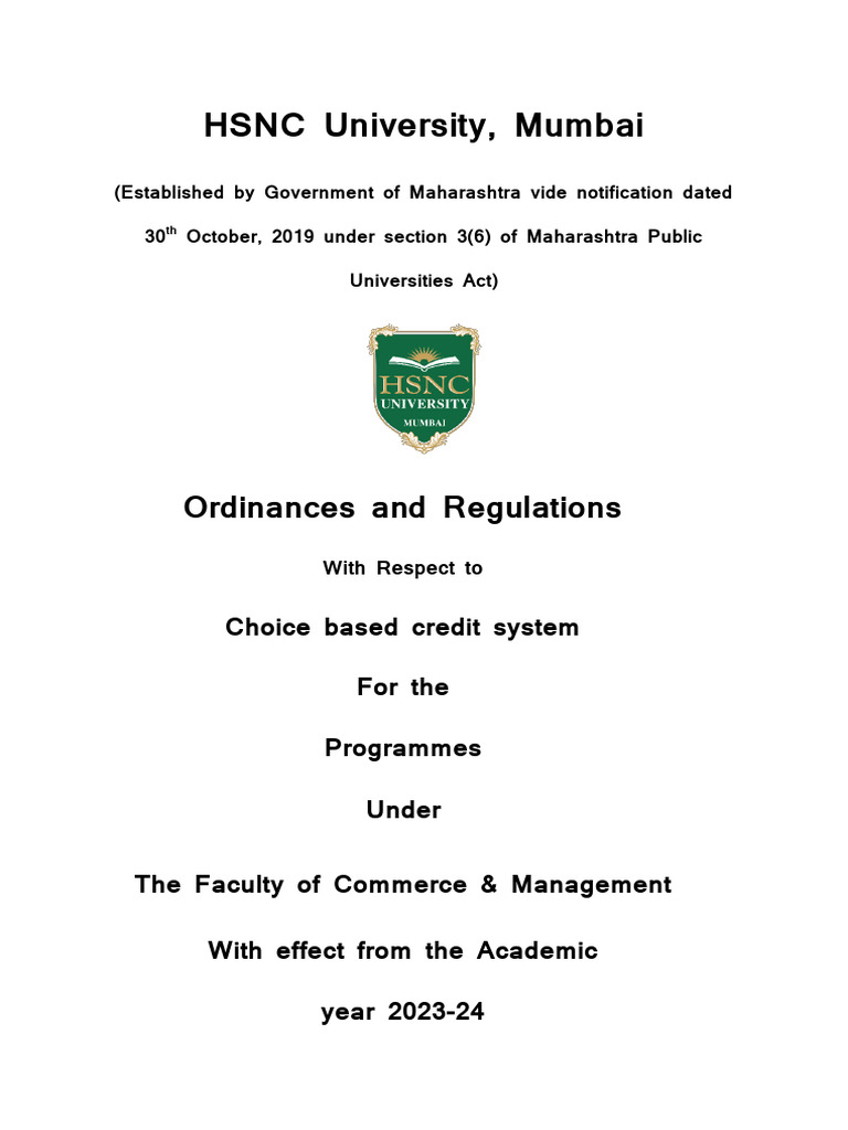 Revised Fybcom NEP Syllabus | PDF