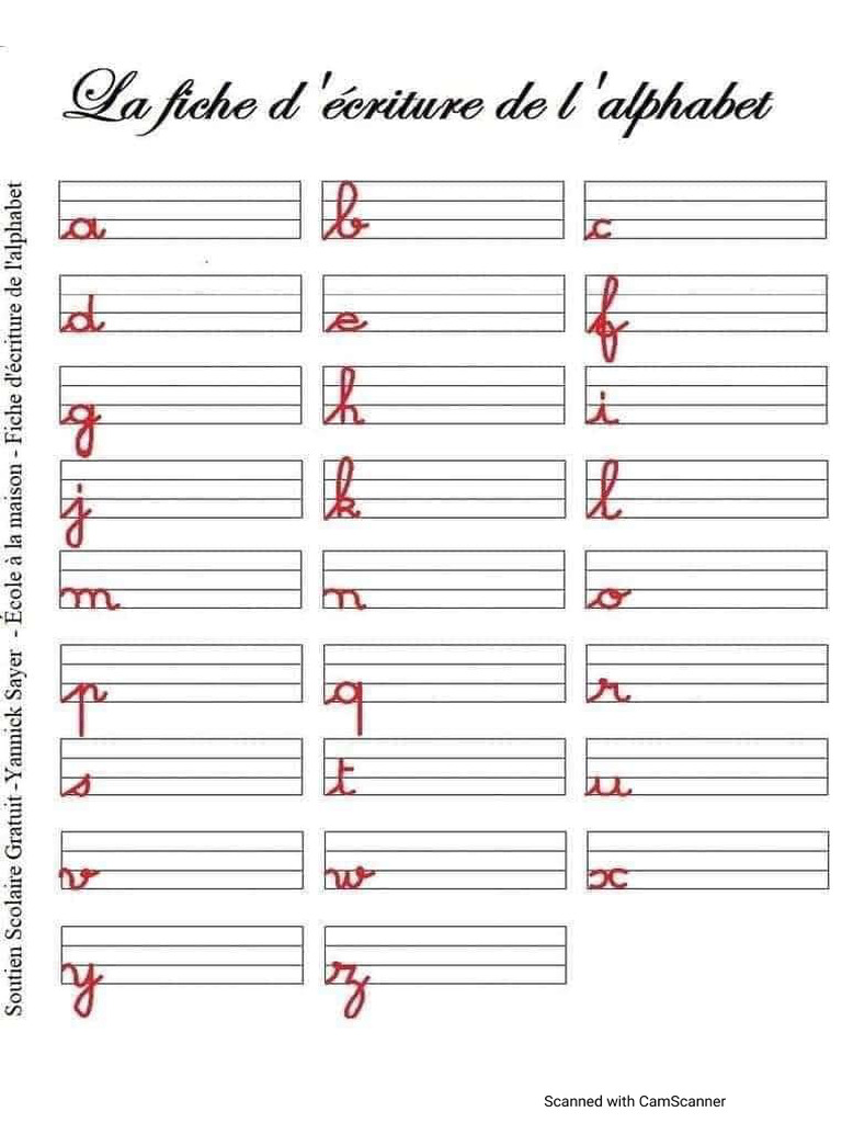 cursive miniscule تعليم | PDF