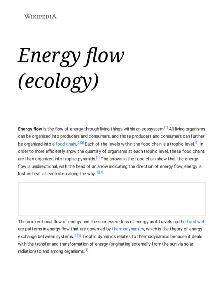Energy Flow (Ecology) - Wikipedia | PDF