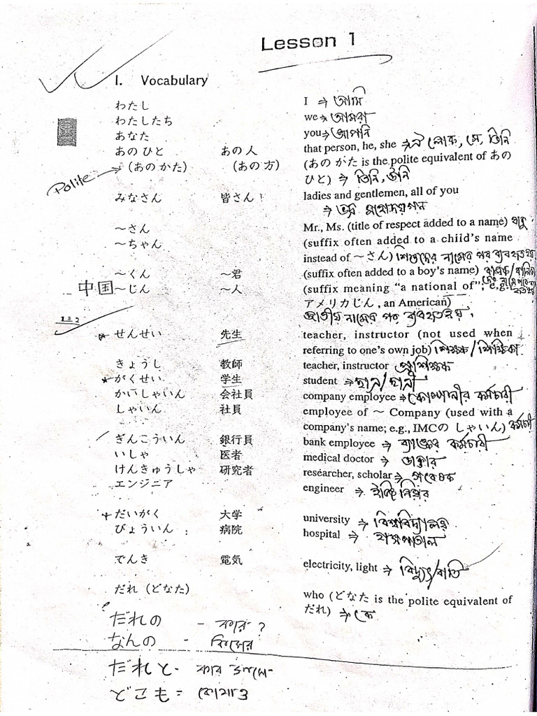 n5 Vocabulary ( ) | PDF