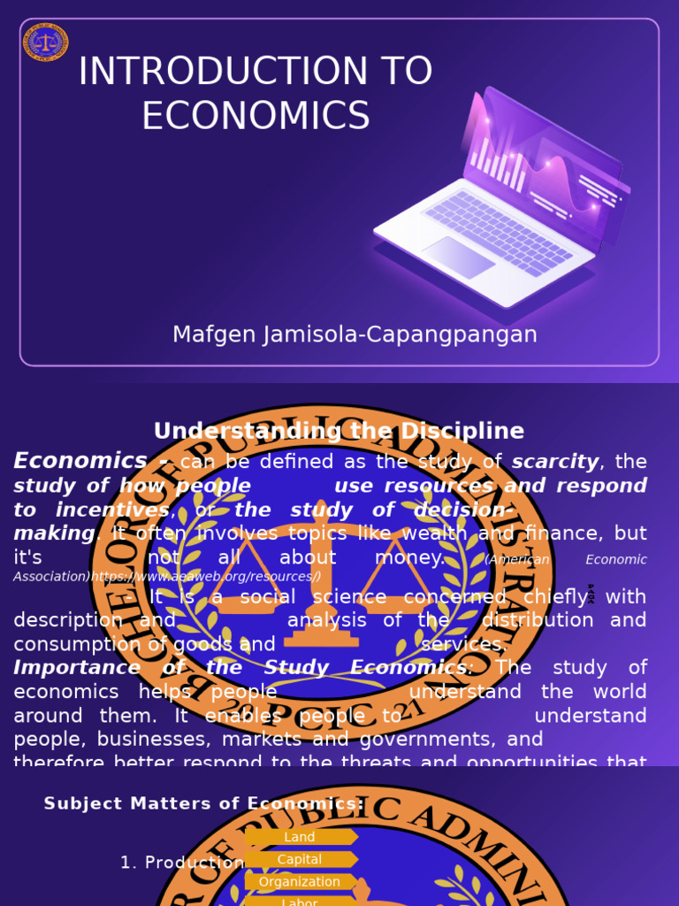 Introduction To Economics | PDF