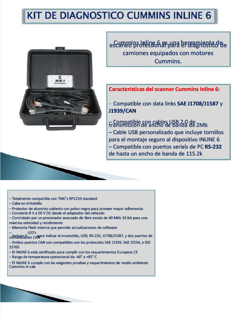 Diagnostico Cummins Inline 6 Compress | PDF