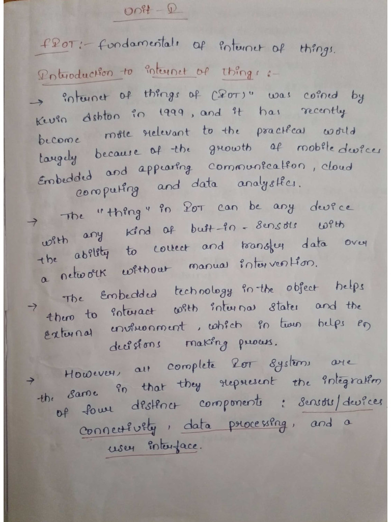 FIOT 1st Unit Part - 1 | PDF