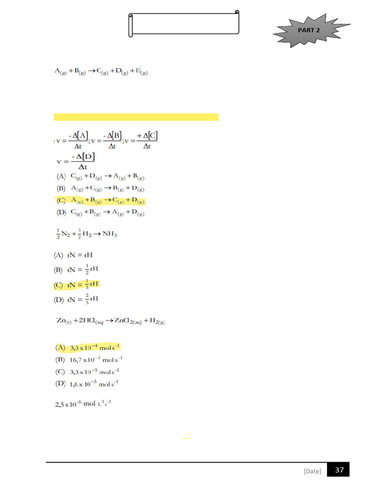 Soal Laju Reaksi 2 | PDF