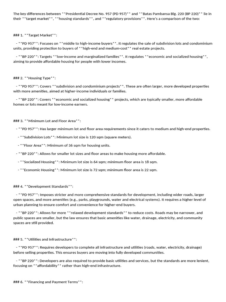 BP 220 - PD 957 | PDF