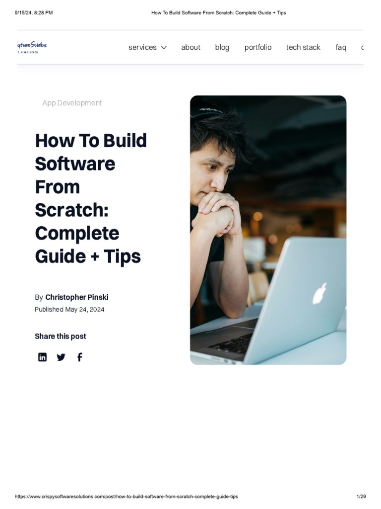 How To Build Software From Scratch - Complete Guide + Tips | PDF