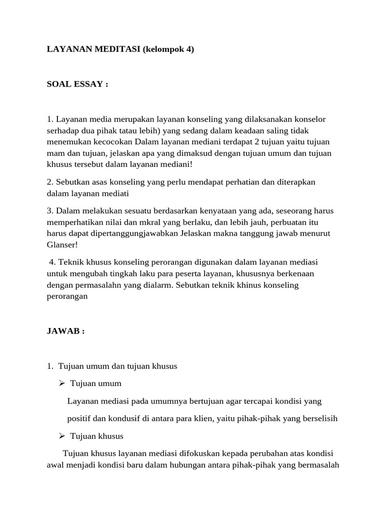 Tugas Individu Layanan BK | PDF