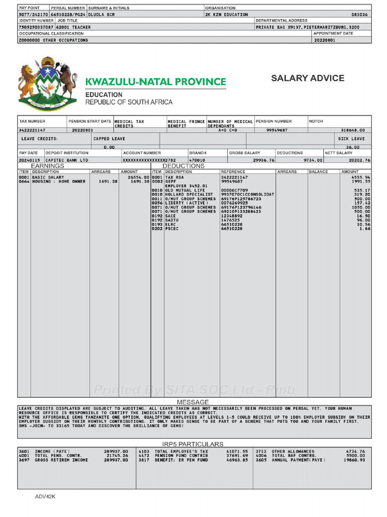 Payslip January 2024 | PDF