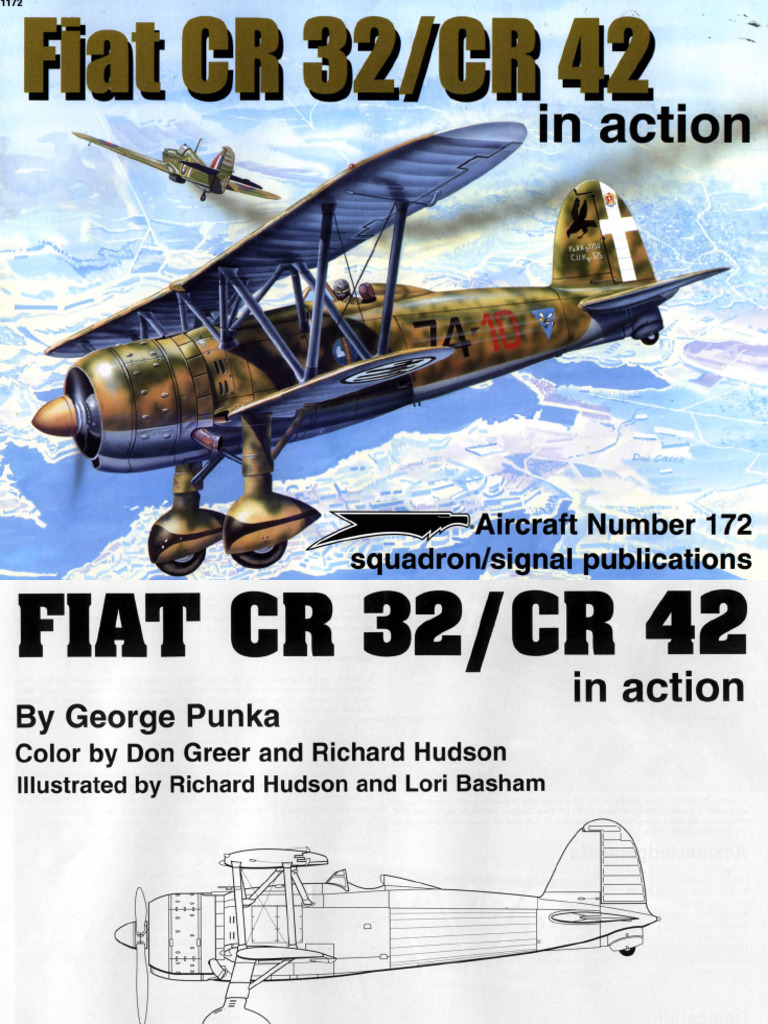Fiat CR 32 - CR 42 Fighters in Action | PDF | Aircraft | Military Aircraft