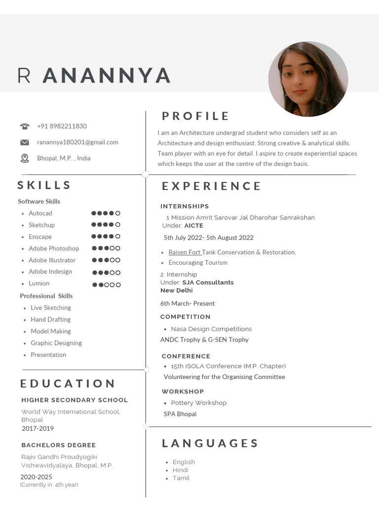 Grey Clean CV Resume Photo-2 | PDF